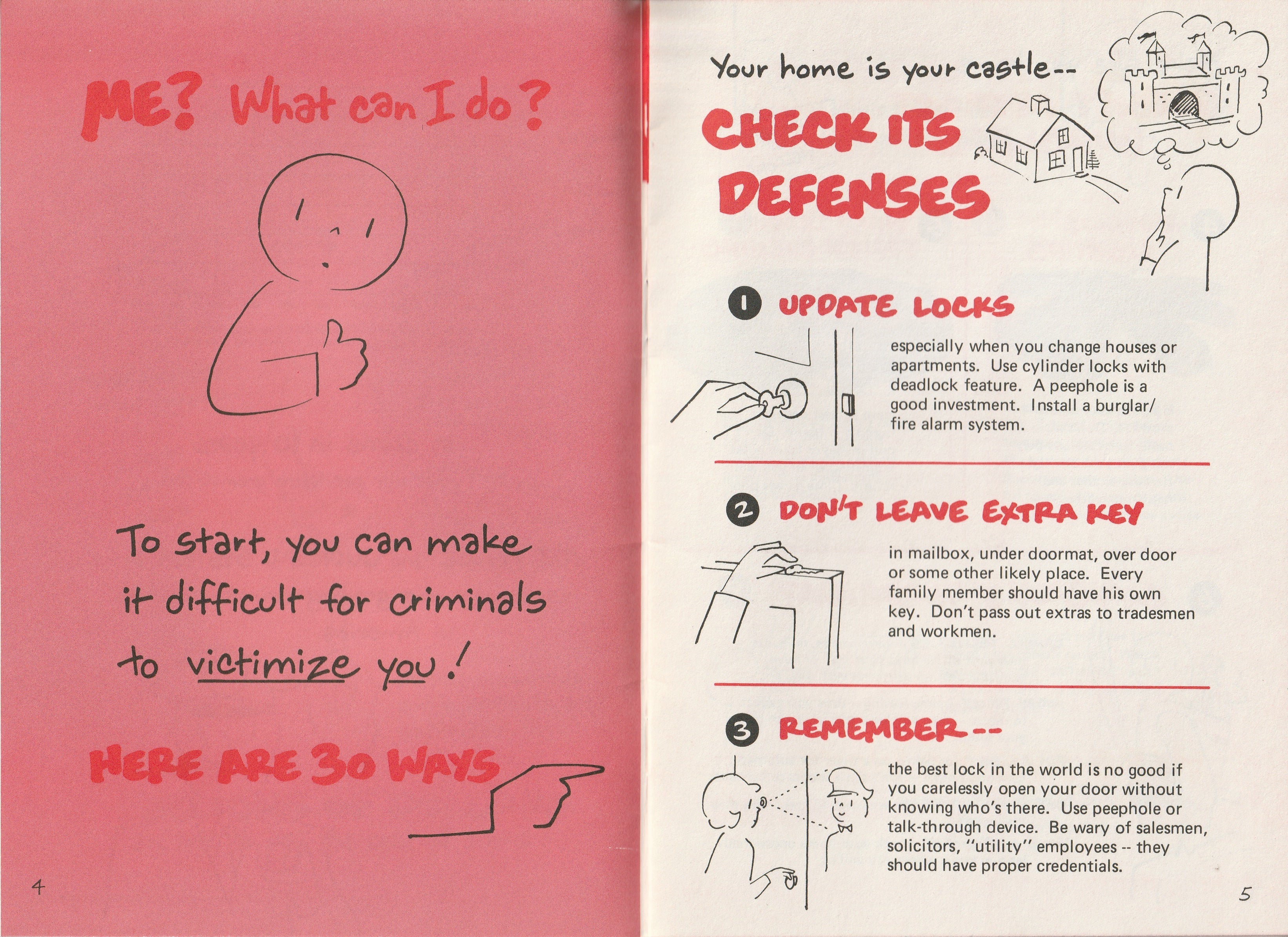 30 Ways You Can Prevent Crime - A Scriptographic Booklet, c. 1977 ...