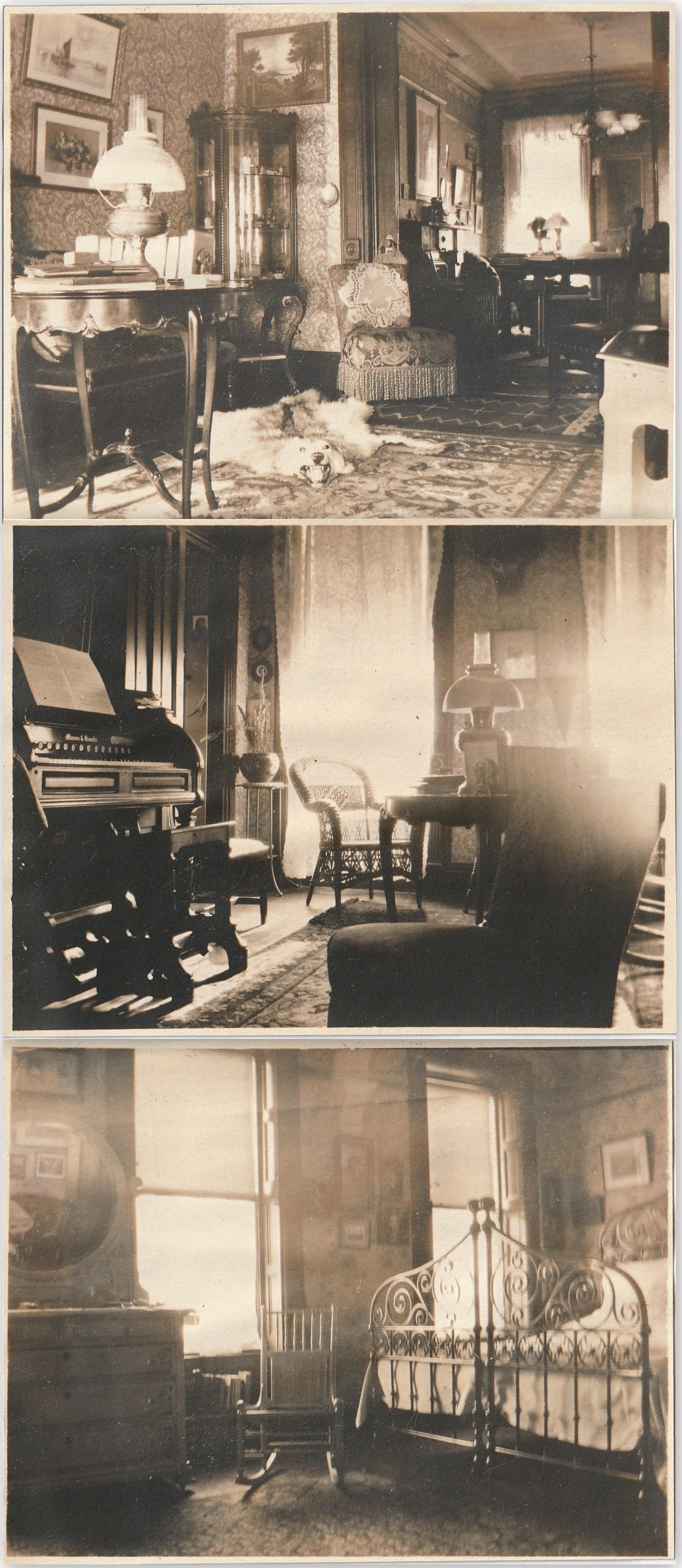 Front Parlor, Back Parlor and Bedroom - SET of 3 - Edwardian Interior ...