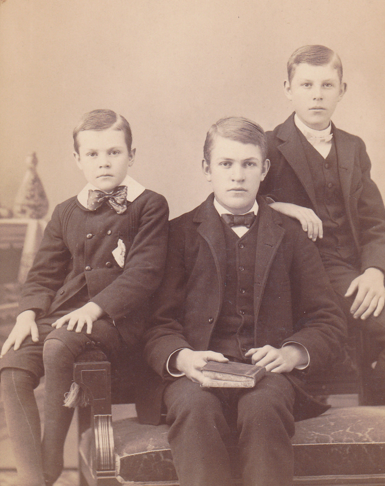 Victorian Brothers- 1800s Antique Photograph- July 1886- Boys Portrait ...