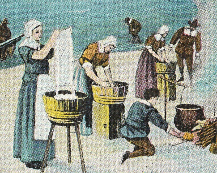 Pilgrims First Washing Day - Provincetown, MA - Postcard, c. 1930s ...