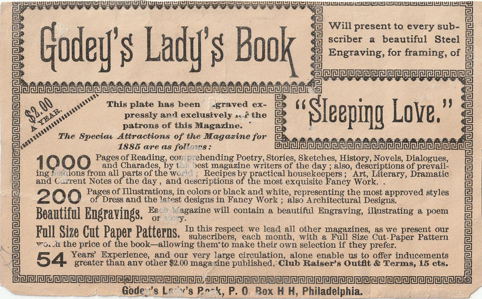 Sleeping Love - Godey's Lady's Book - Trade Card, c. 1885 – Ephemera ...