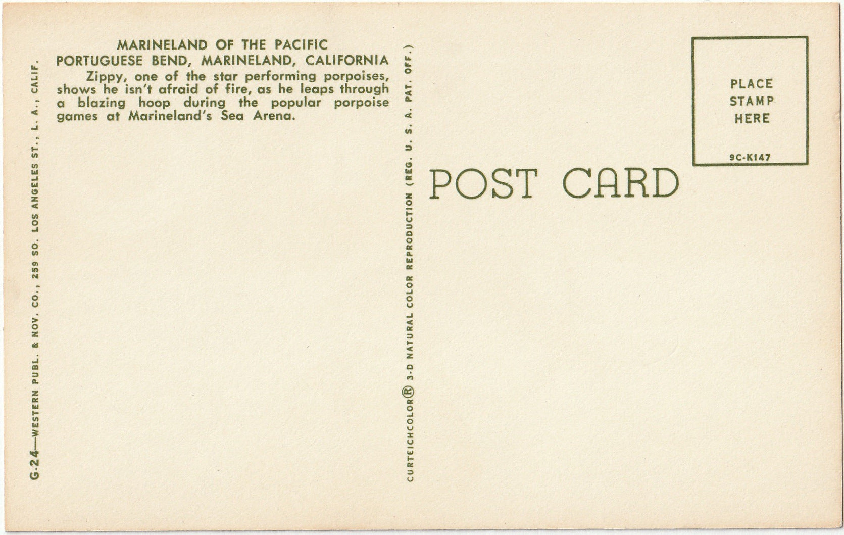 Marineland of the Pacific - Los Angeles, CA - SET of 2 Postcards and T ...