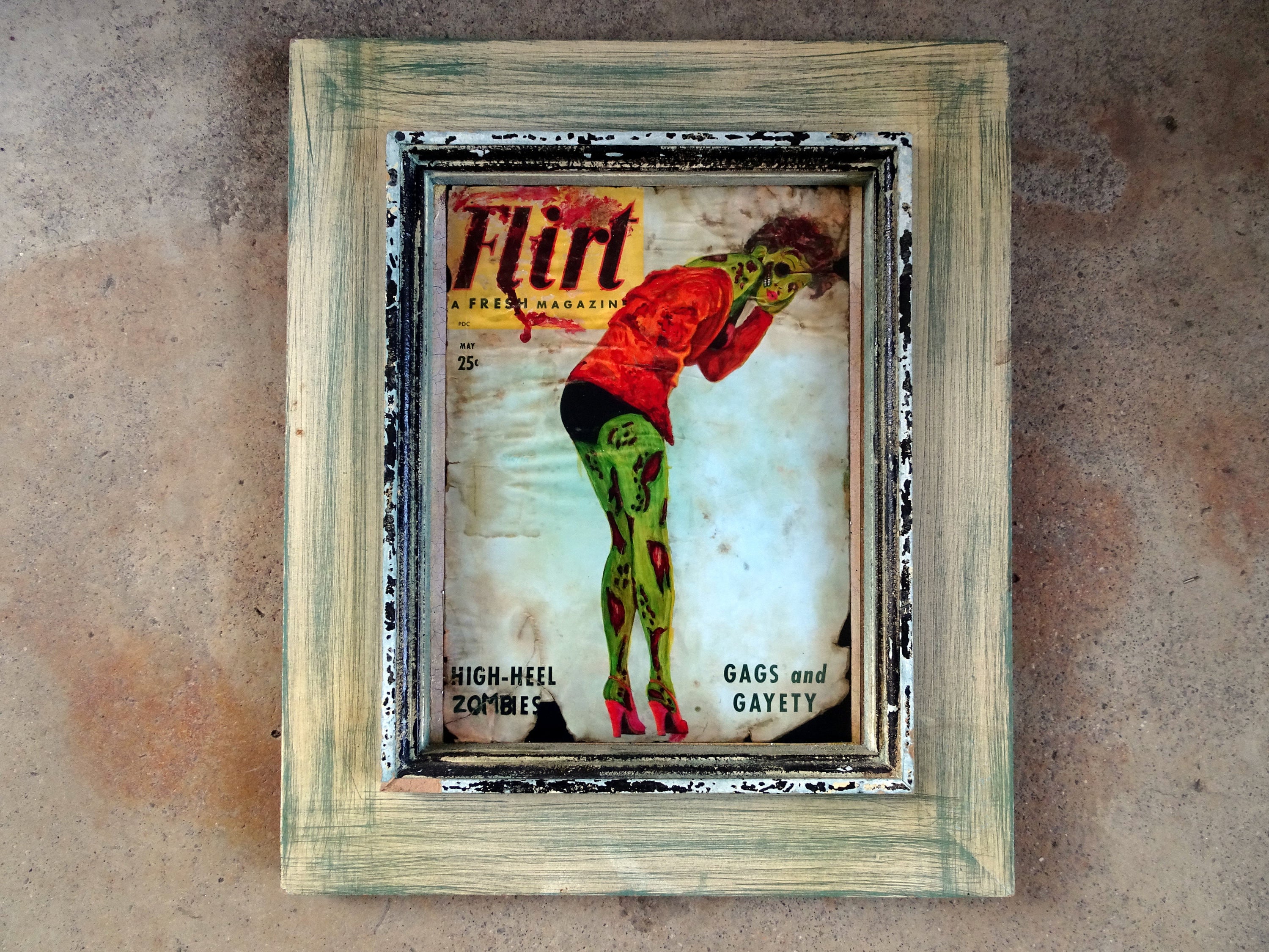 High-Heel Zombies- Zombie Pin Up Art- Altered Flirt Magazine- Flirt- O ...