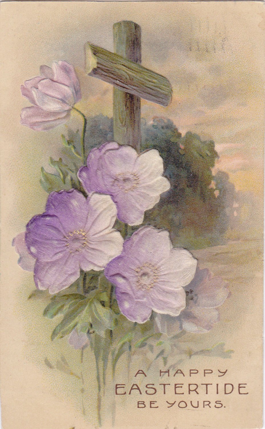 Happy Eastertide Be Yours- 1910s Antique Postcard- Edwardian Easter- E ...